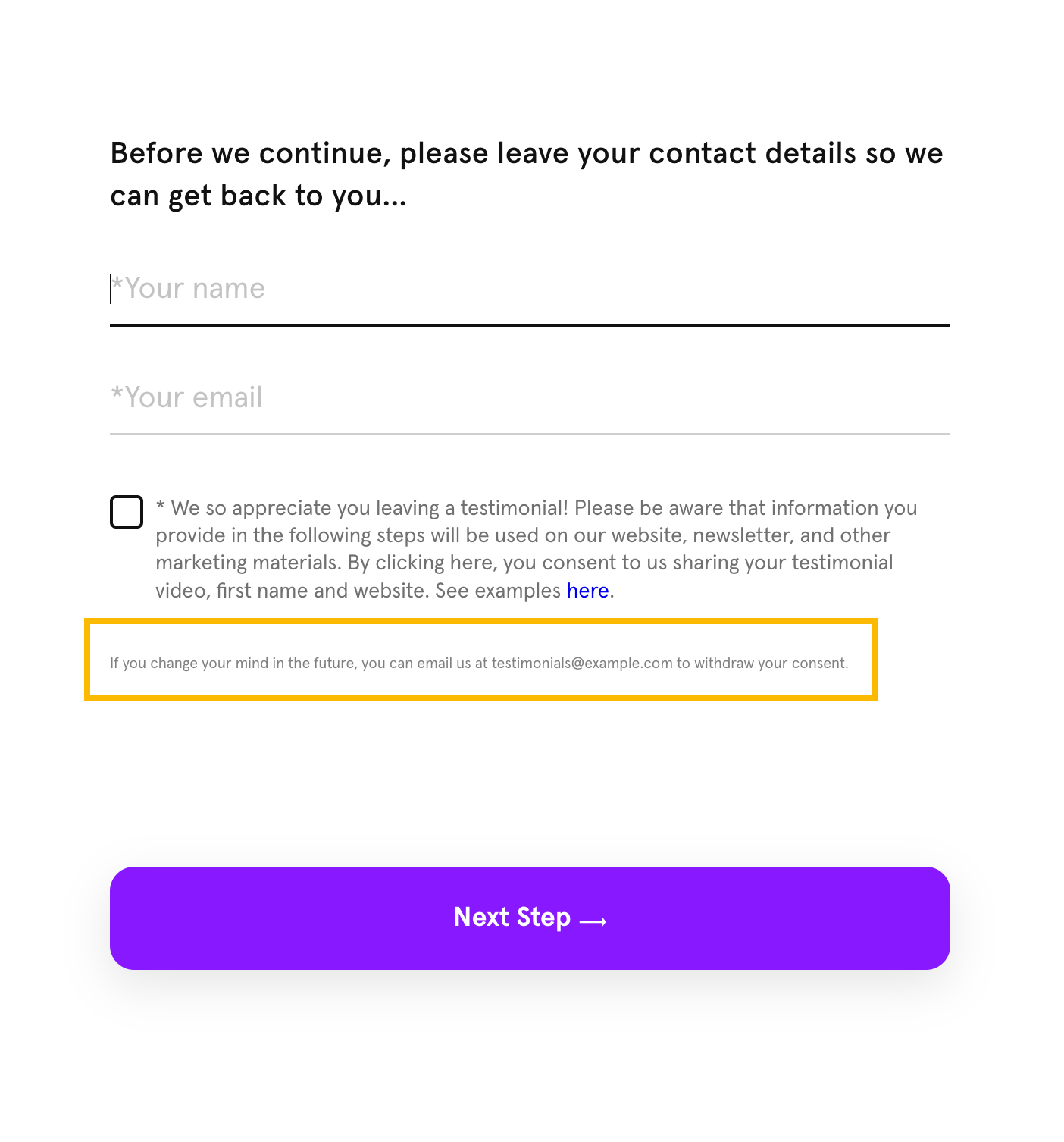 Add A Consent Checkbox To Your Contact Form VideoAsk
